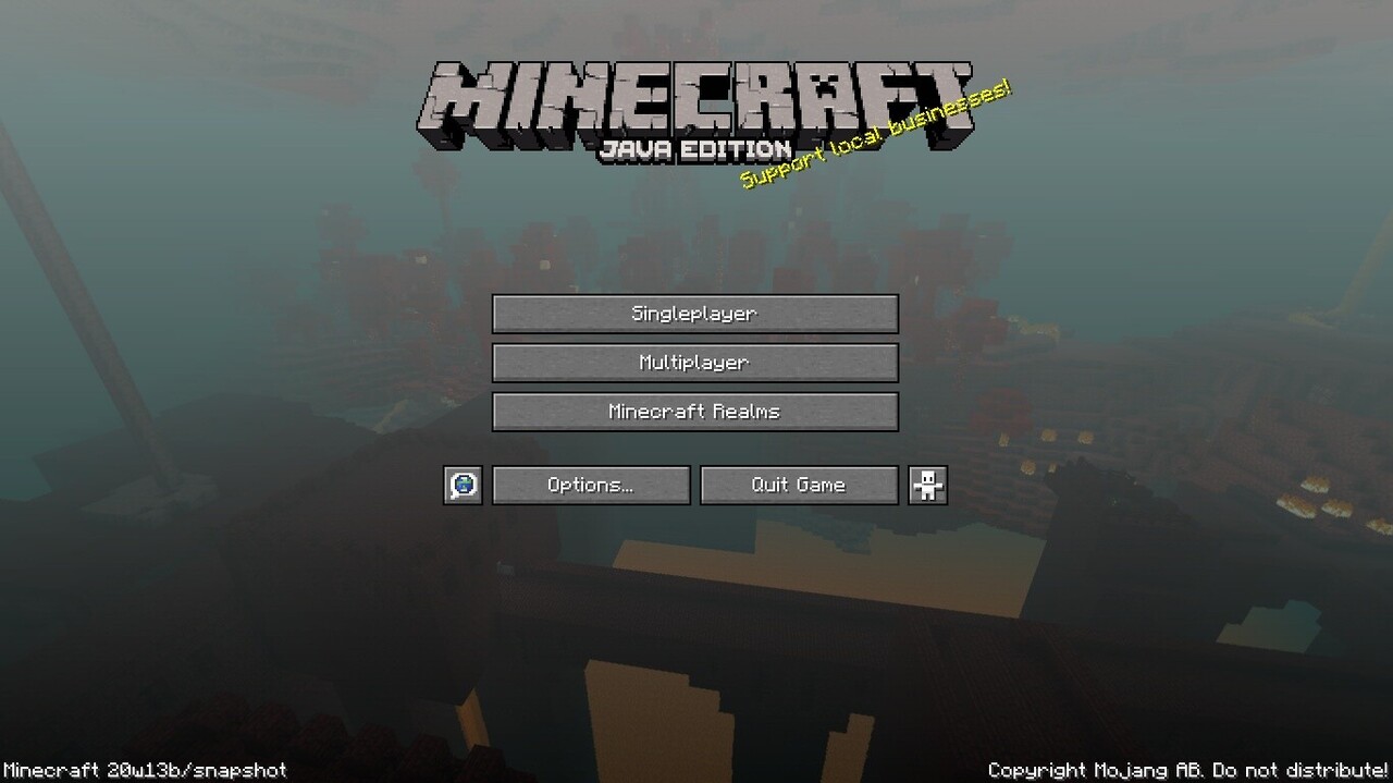 Nether Update menu screen Minecraft Texture Pack