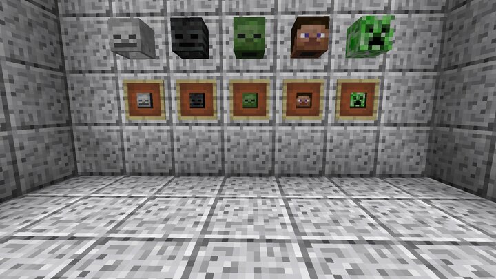 Old (2D) Mob Heads Minecraft Texture Pack