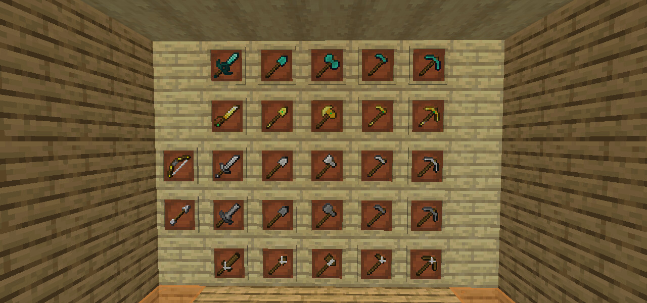 remodeled swords, tools and bow Minecraft Texture Pack
