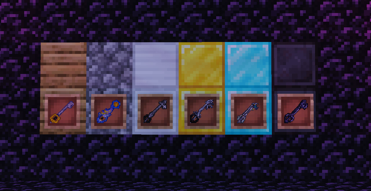 Kingdom hearts Keyblades texture pack Minecraft Texture Pack