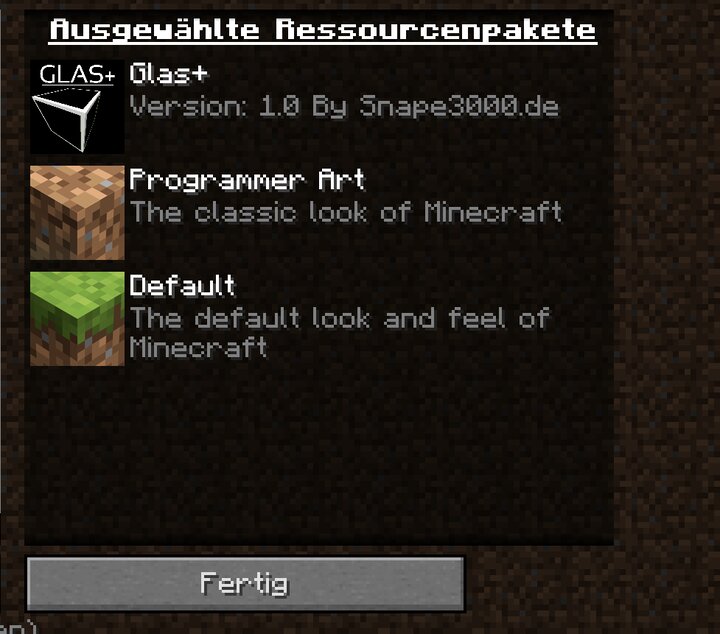 Glas+ / Better glass Minecraft Texture Pack