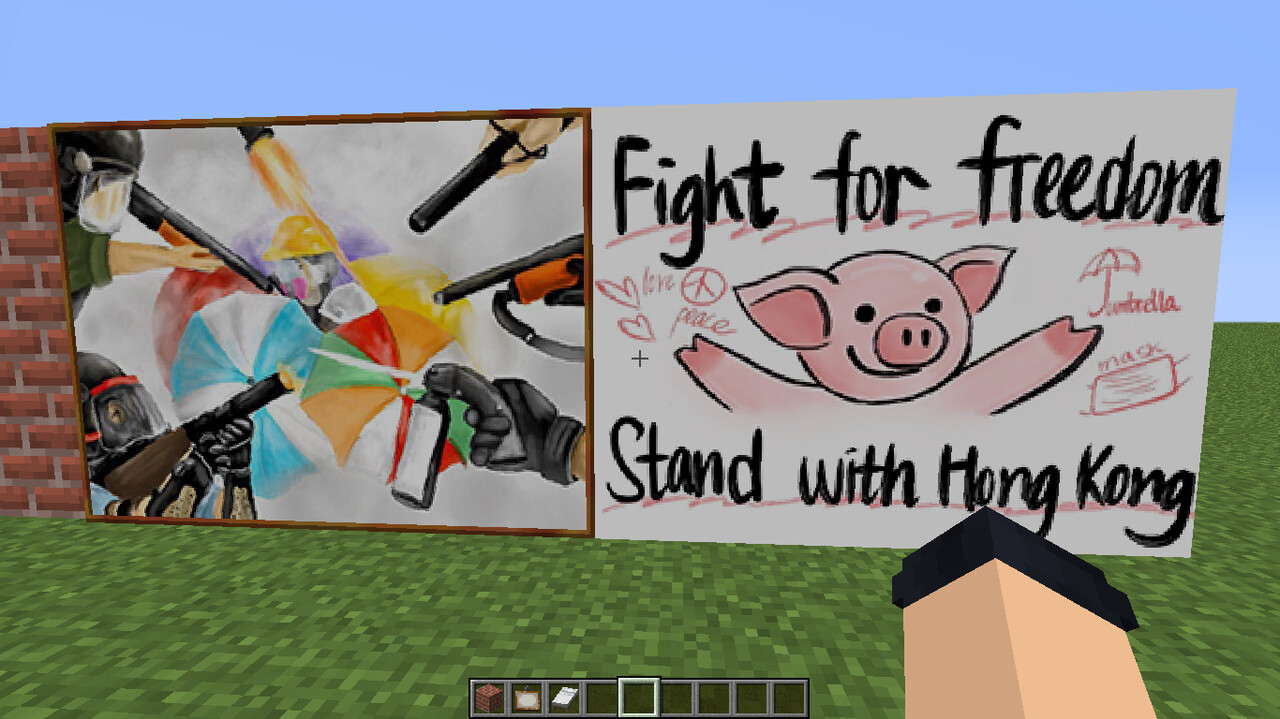 Hong Kong Protest Art Minecraft Texture Pack