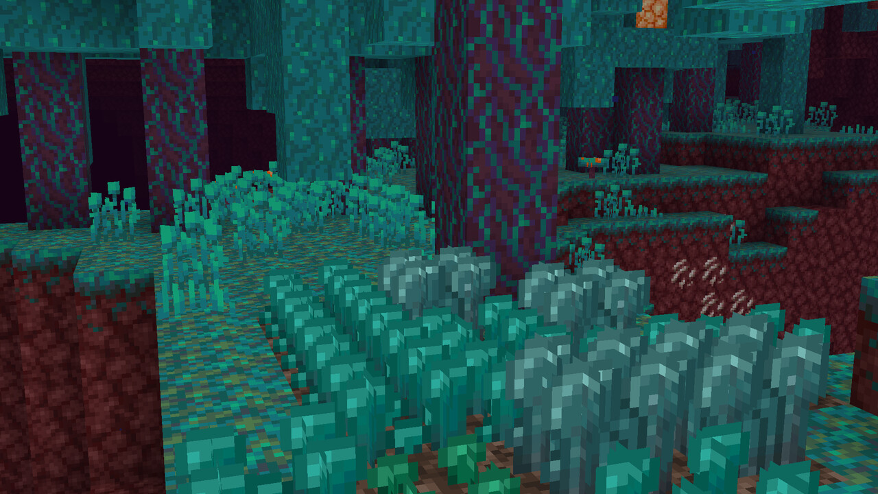 Blue Warped Nether Wart Minecraft Texture Pack