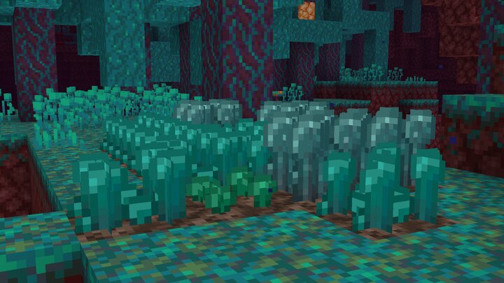 Blue Warped Nether Wart Minecraft Texture Pack