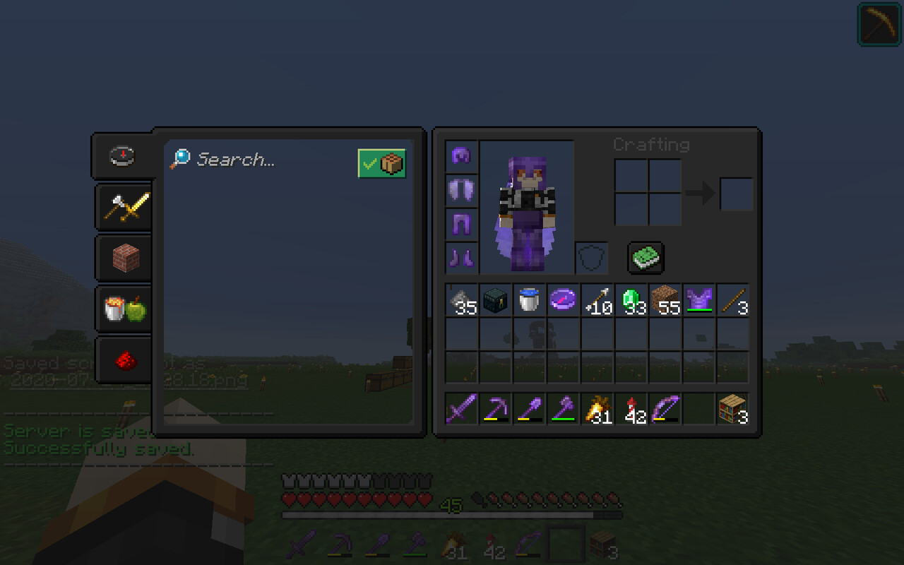 Dark mode Minecraft Texture Pack