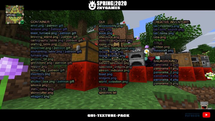 Spring|2020 - GUI-TEXTURE-PACK 1.14.x Minecraft Texture Pack