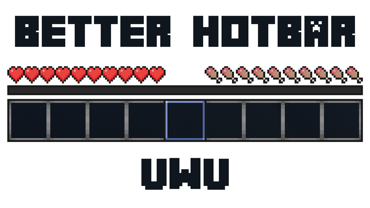 Better Hotbar 【1.9+】 Minecraft Texture Pack