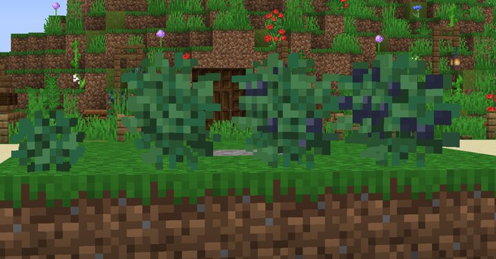 Sweet Berries to Blueberries Minecraft Texture Pack