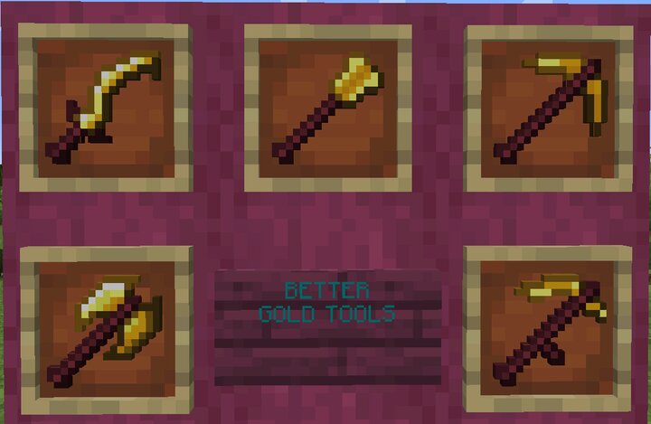Better Gold Tools Minecraft Texture Pack