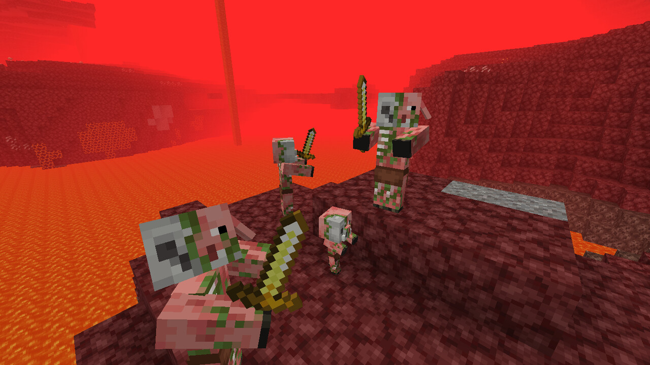 Nether Pigs with Eyes Minecraft Texture Pack