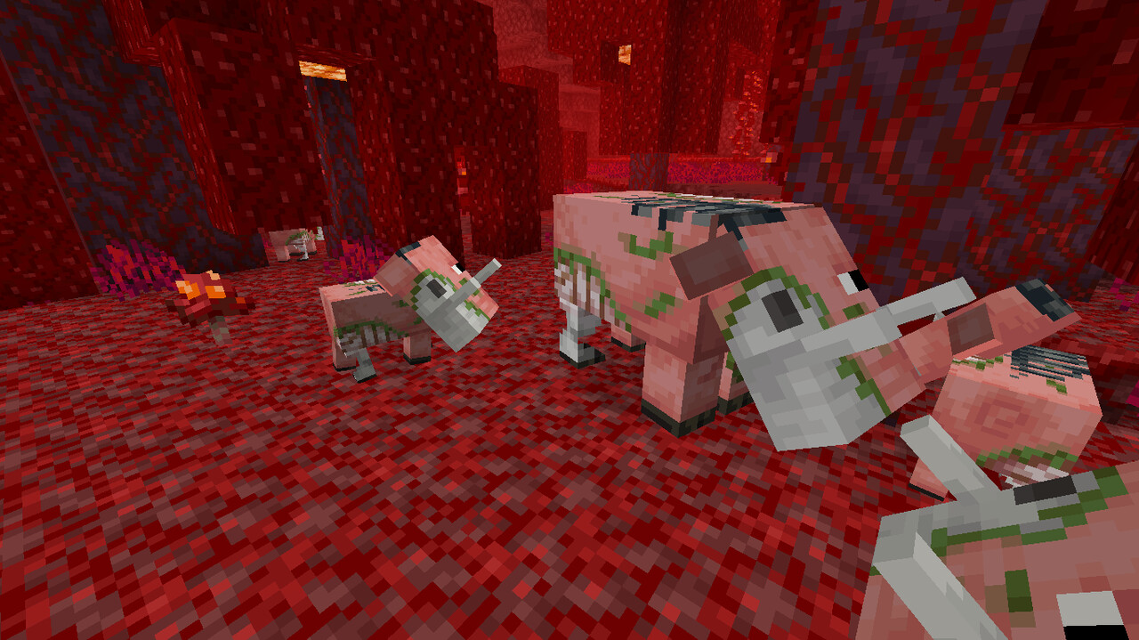 Nether Pigs with Eyes Minecraft Texture Pack
