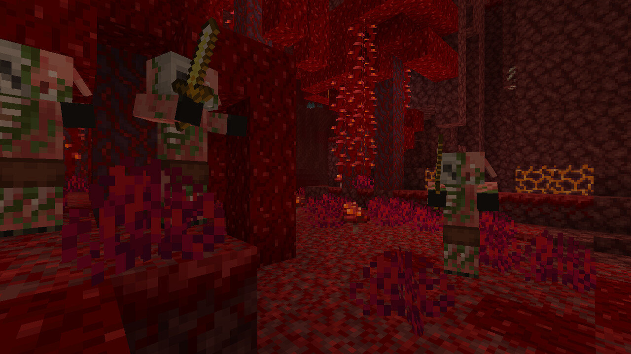 Nether Pigs with Eyes Minecraft Texture Pack