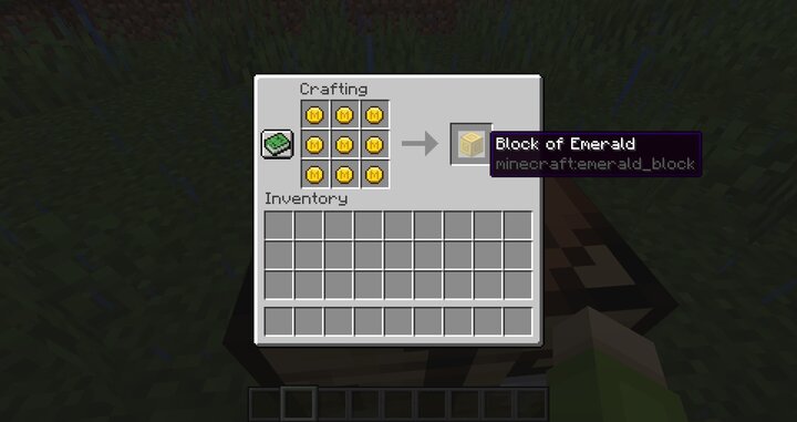 Emeralds to Mine coins Minecraft Texture Pack