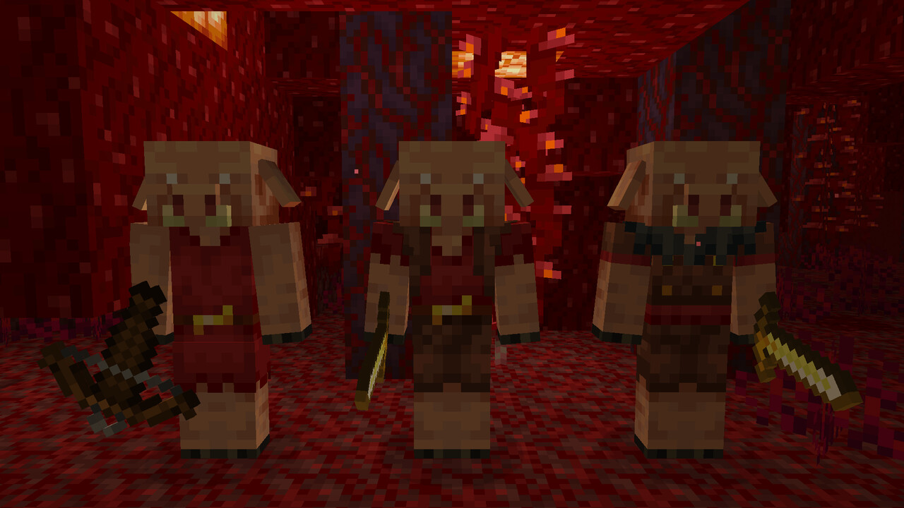 Piglins Plus v1.2 Minecraft Texture Pack