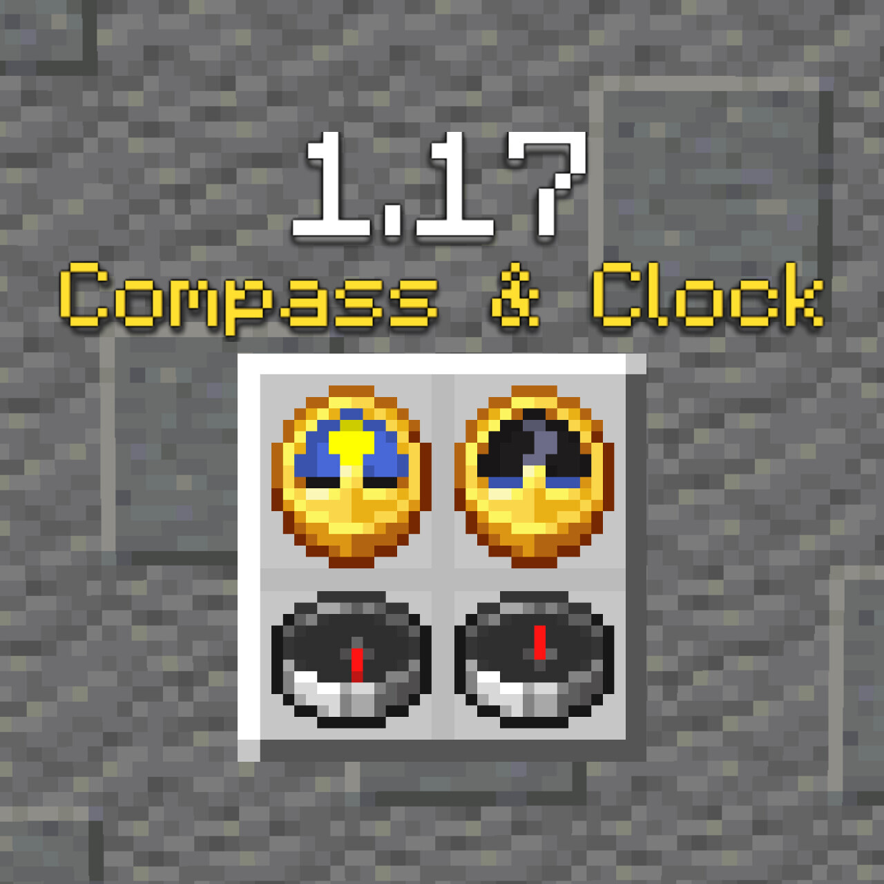 1.17 Compass and Clock to 1.16 Minecraft Texture Pack