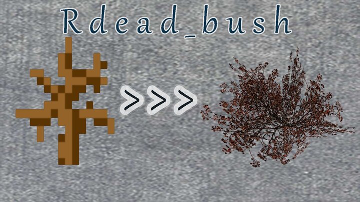 Realistic dead bush! Minecraft Texture Pack