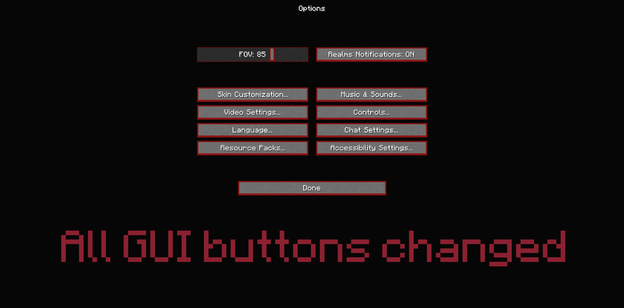 Crimson GUI Minecraft Texture Pack