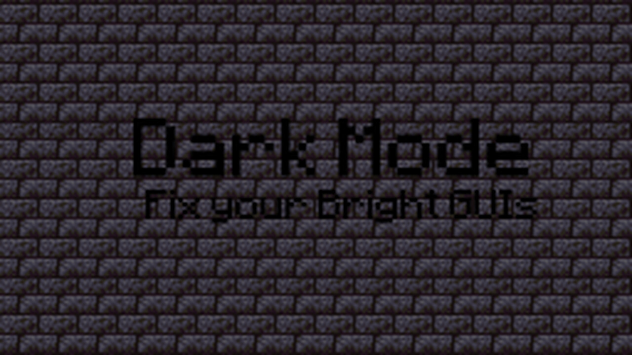 Dark Mode Minecraft Texture Pack