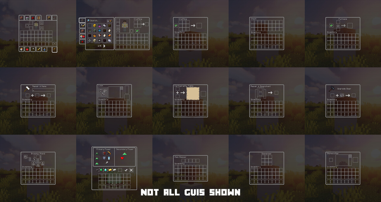 Clear GUI! (Light) [1.15-1.18.1] Minecraft Texture Pack