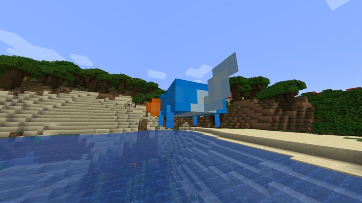 Blue Axolotl to Mudkip (Pokemon) Texture Pack Minecraft Texture Pack