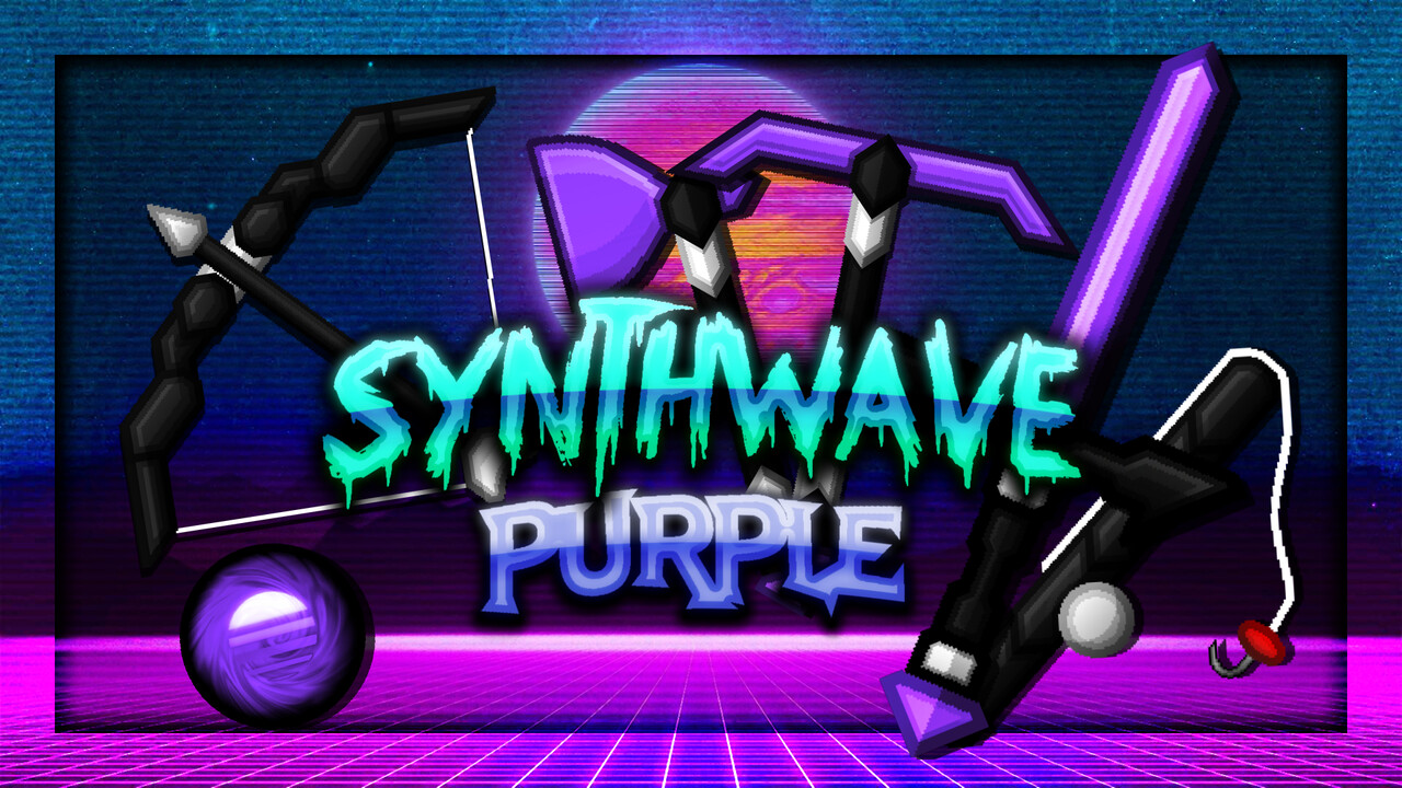 Synthwave V2 [PURPLE] 256x Minecraft Texture Pack