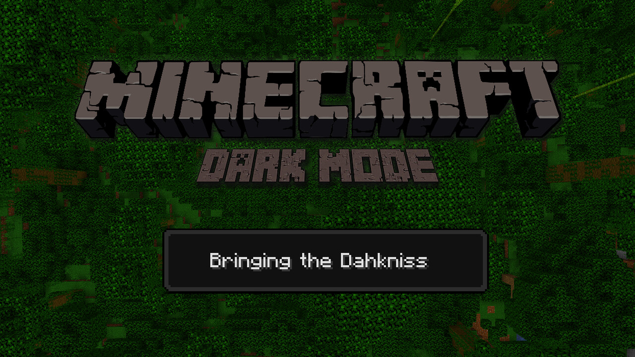 Minecraft Dark Mode: Bringing the Dahkniss Minecraft Texture Pack