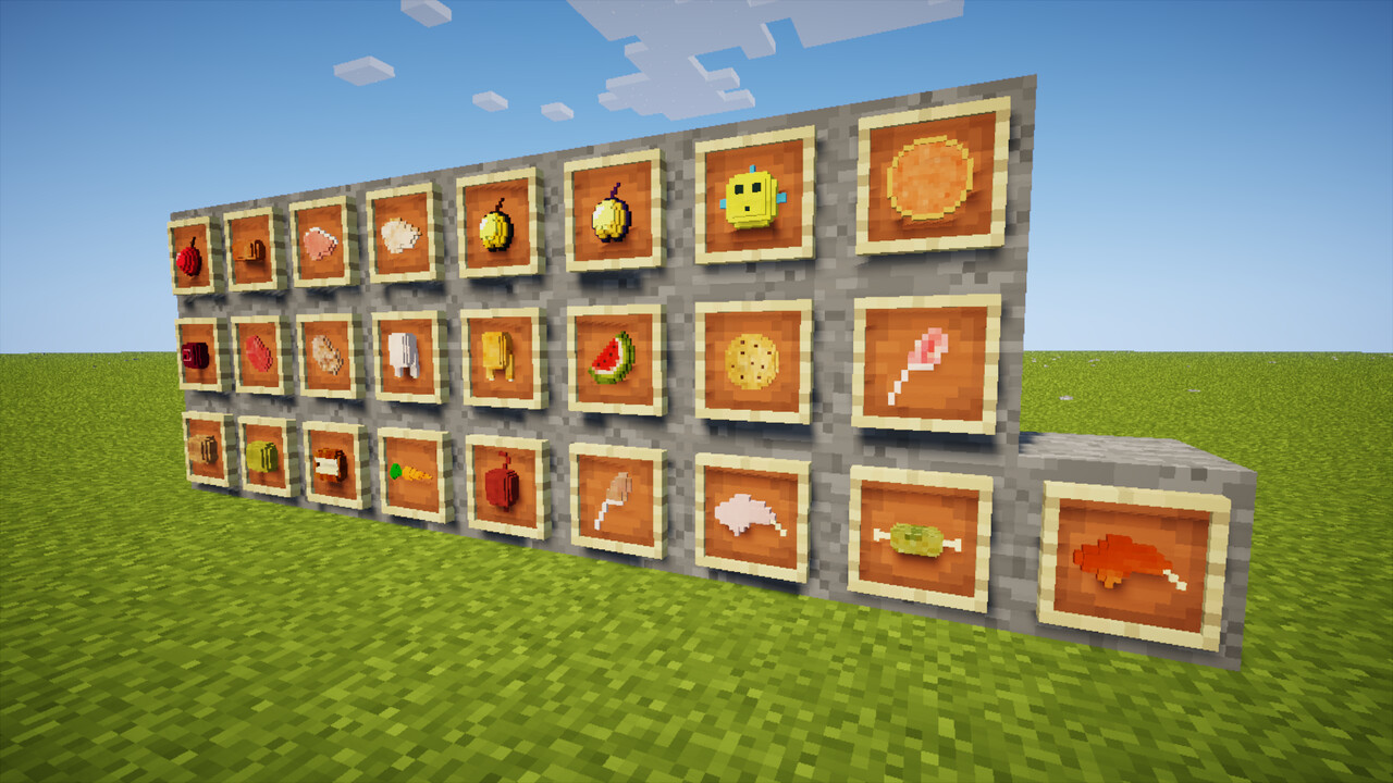 3D v2.1 foodplus (1.10.2) Minecraft Texture Pack