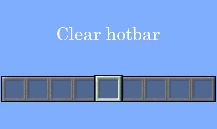 Clear hotbar Minecraft Texture Pack
