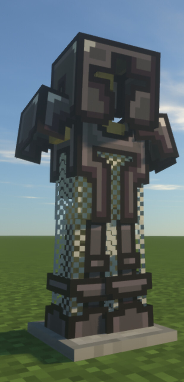 Not so Simplistic Netherite Armor Minecraft Texture Pack