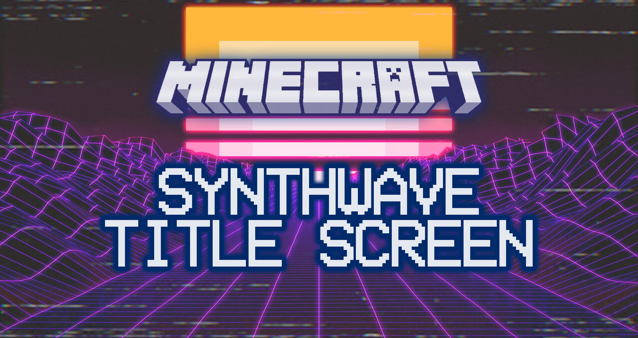 Synthwave Title Screen Minecraft Texture Pack