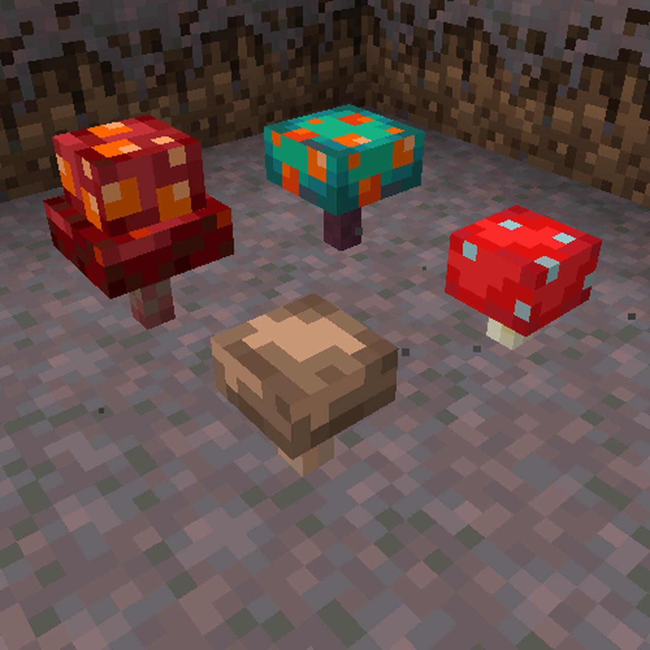 3D Mushrooms Minecraft Texture Pack