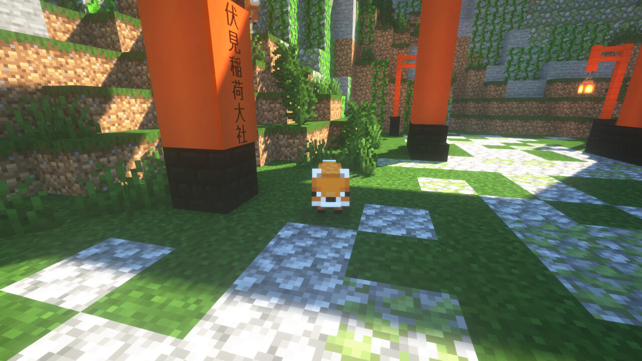 Arches of Inari |Torii gates improved| Minecraft Texture Pack