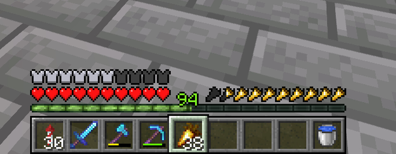 Golden carrots hunger bar Minecraft Texture Pack