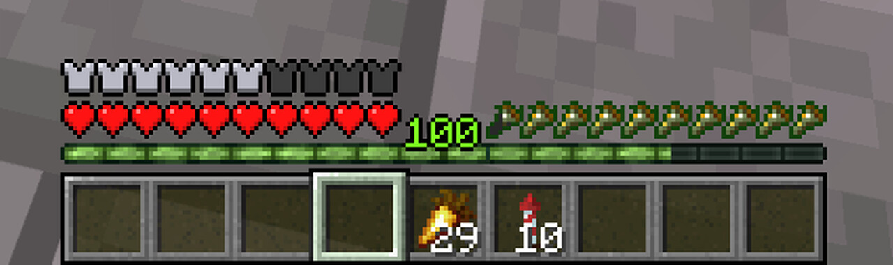 Golden carrots hunger bar Minecraft Texture Pack