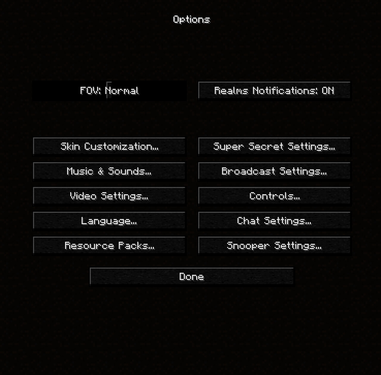 AMOLED Dark Theme, 1.8.9 Minecraft Texture Pack