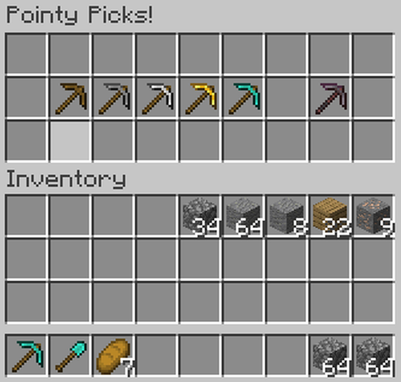 Tinker Style Pickaxes (Pointy Pickaxes) Minecraft Texture Pack
