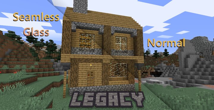 Seamless glass (No optifine required) Minecraft Texture Pack