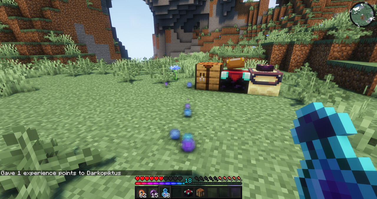 Amonium Dark Theme Resource Pack with rainbow xp bar Minecraft Texture Pack