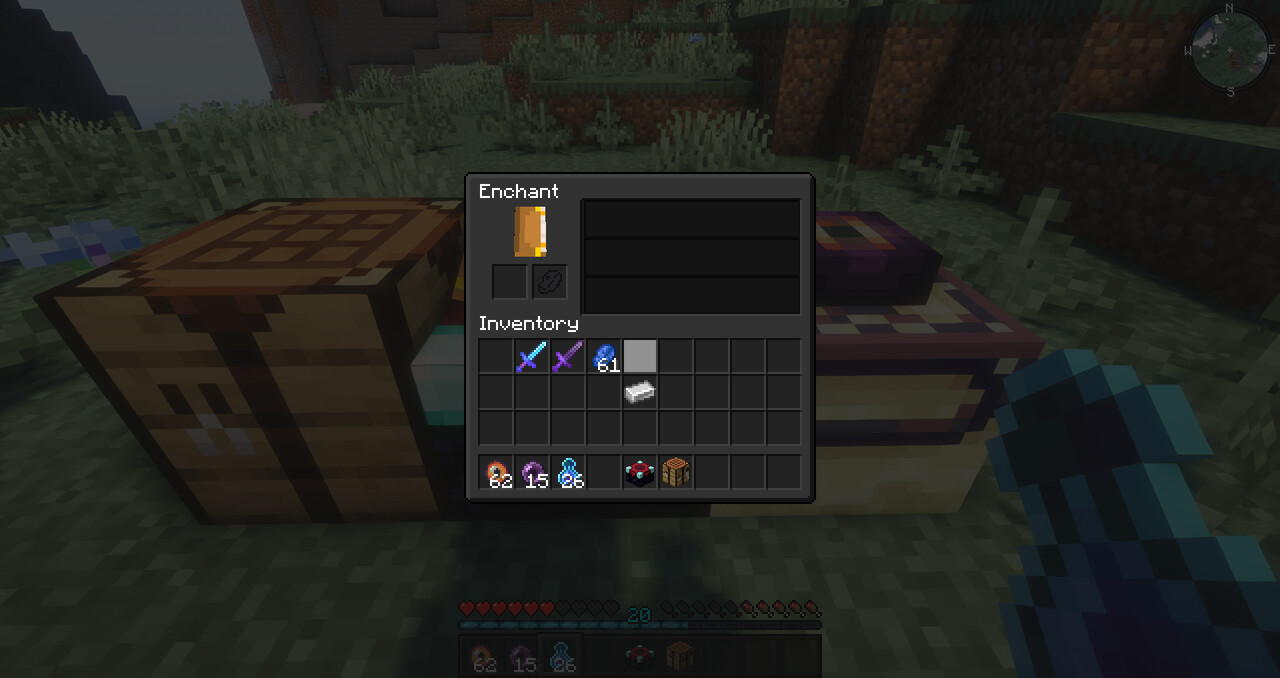 Amonium Dark Theme Resource Pack with rainbow xp bar Minecraft Texture Pack