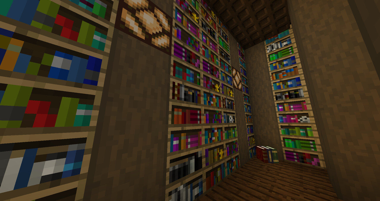 Vanilla+ | 225 Custom Bookshelves Add-On Minecraft Texture Pack