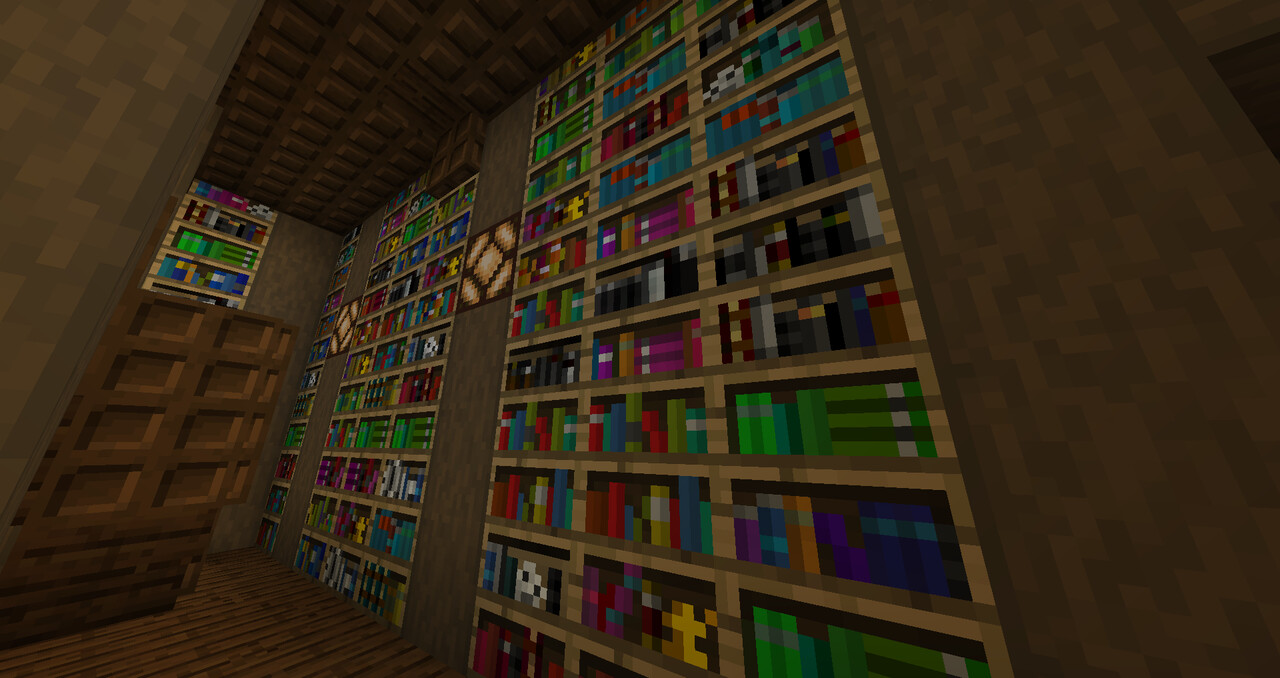 Vanilla+ | 225 Custom Bookshelves Add-On Minecraft Texture Pack