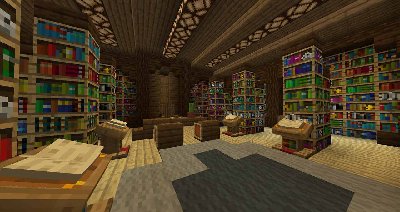 Vanilla+ | 225 Custom Bookshelves Add-On Minecraft Texture Pack