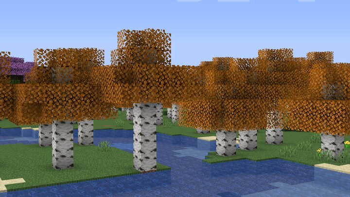 Orange Leaves Minecraft Texture Pack