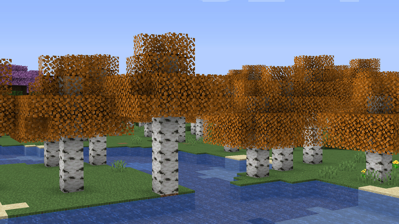 Orange Leaves Minecraft Texture Pack