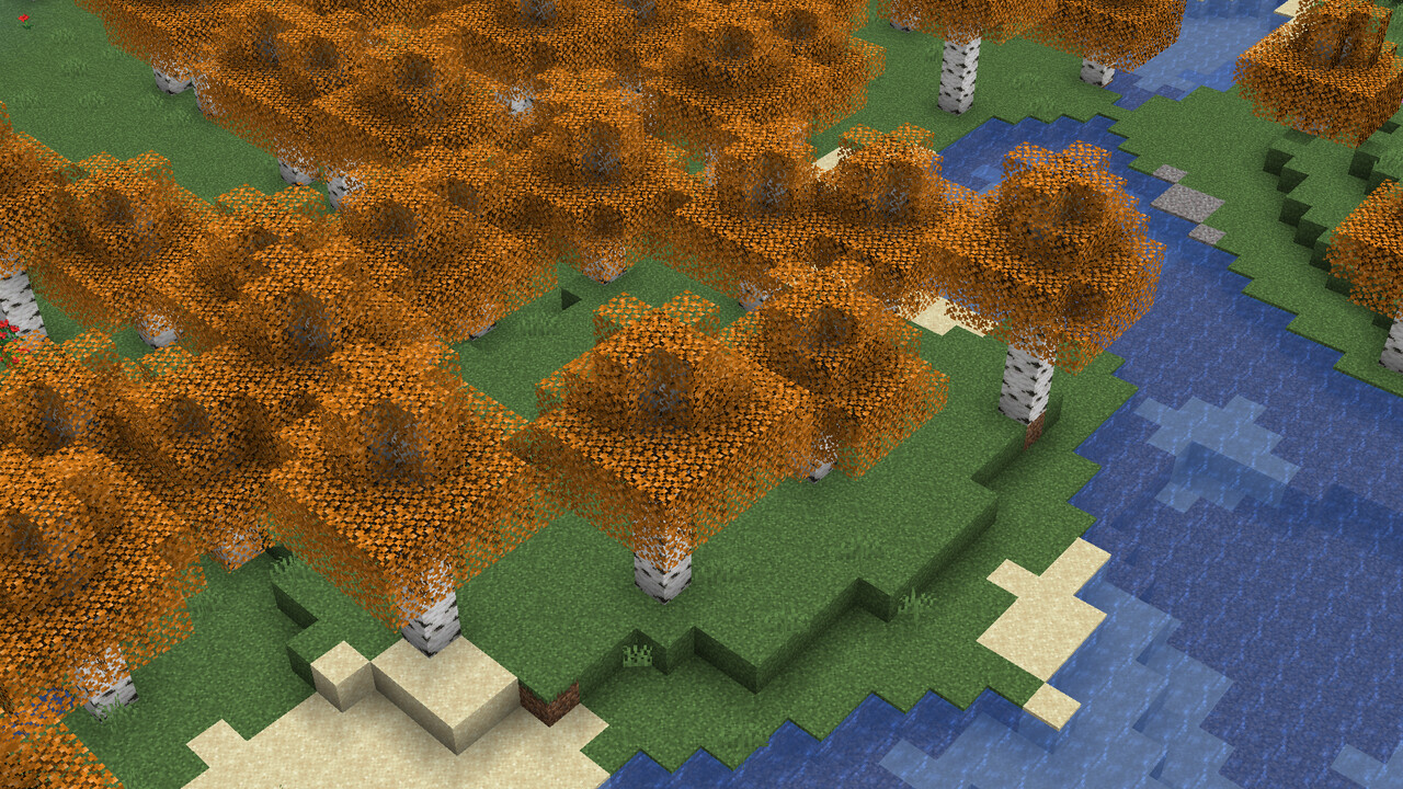 Orange Leaves Minecraft Texture Pack