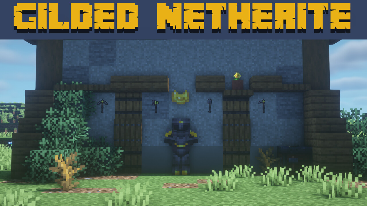 Gold-Gilded Netherite 【1.16+】 Minecraft Texture Pack