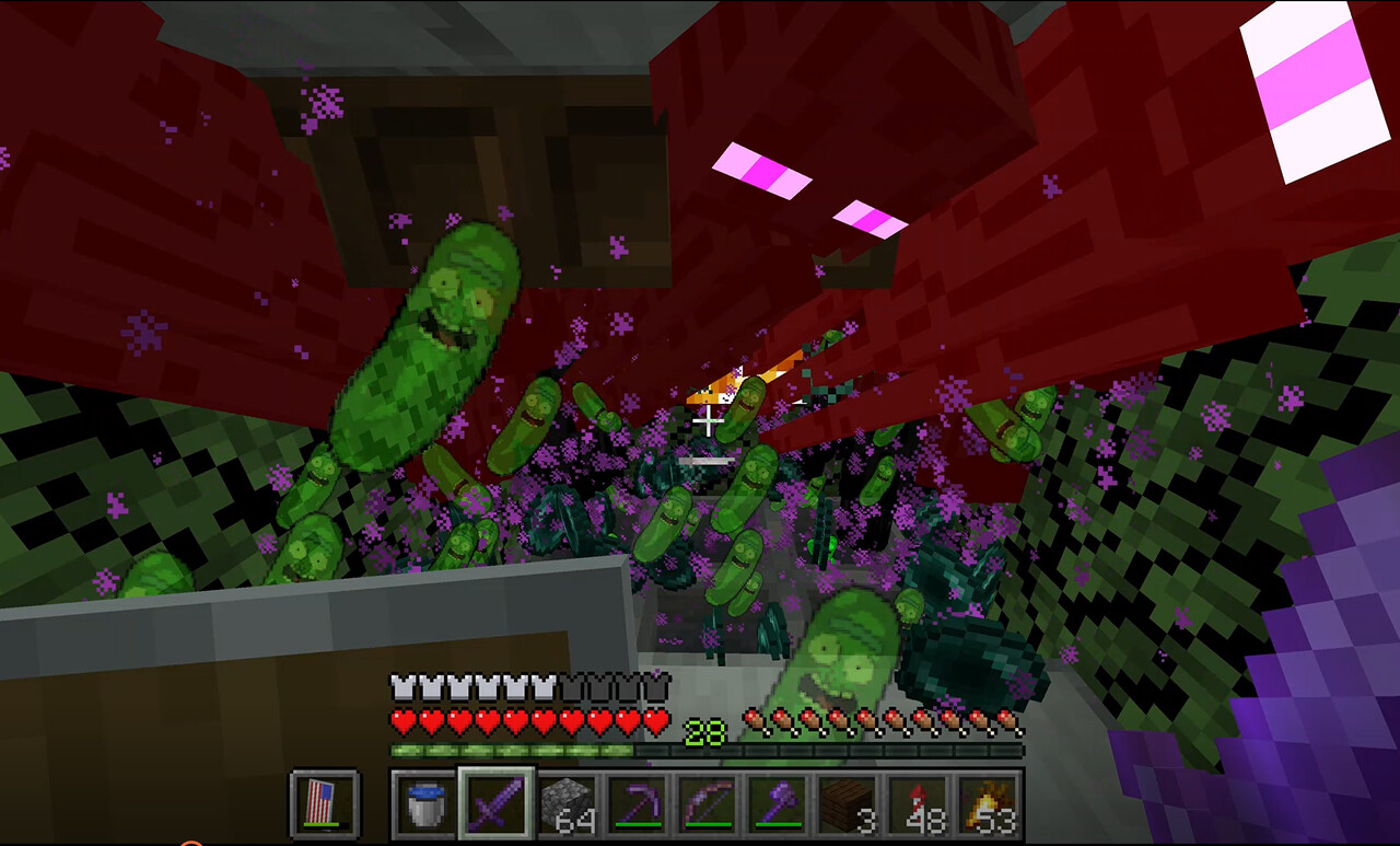 Pickle Rick Xp Minecraft Texture Pack