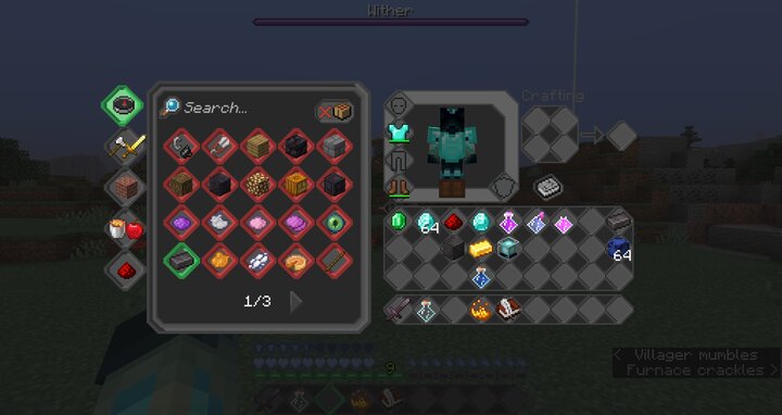 Xonium UI Dark Mode Minecraft Texture Pack