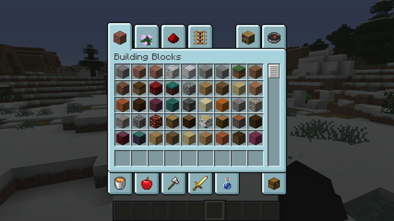 Default Light Blue GUI Minecraft Texture Pack