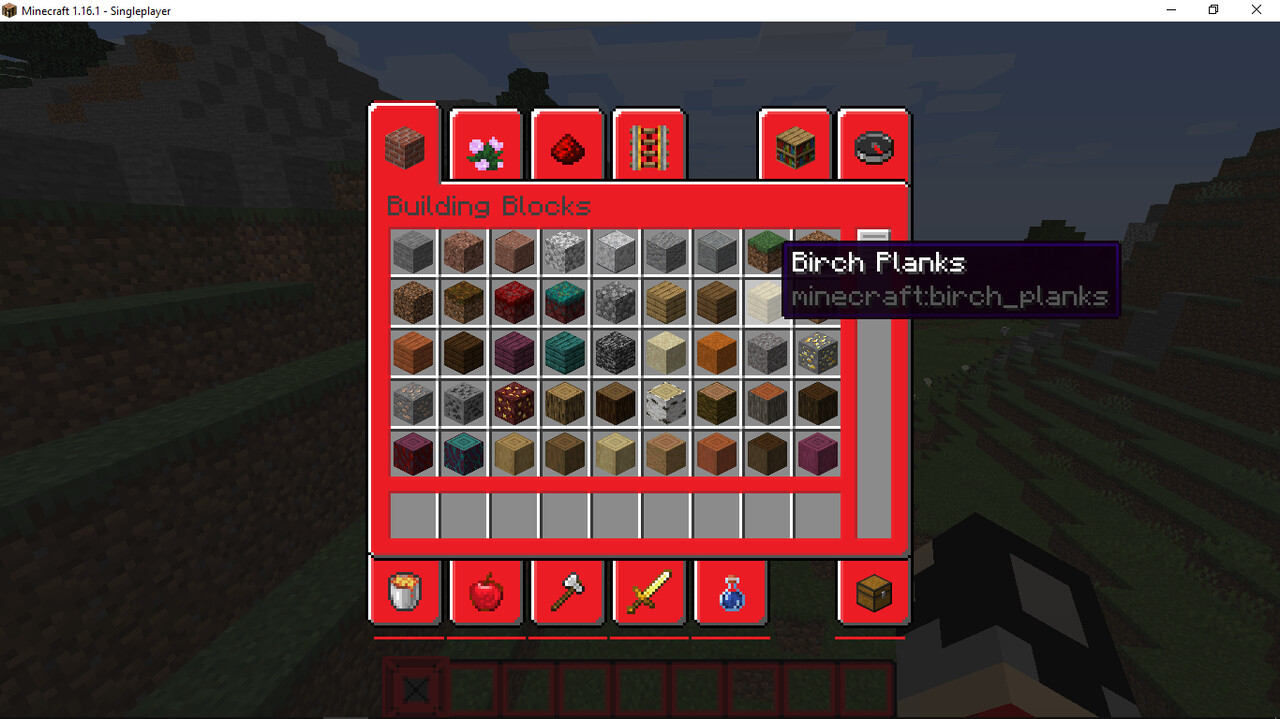 Red GUI Minecraft Texture Pack